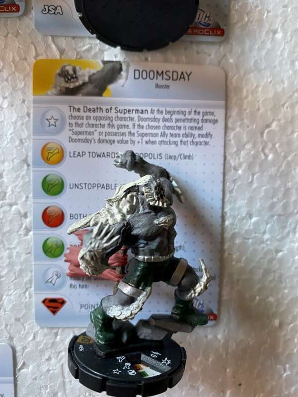 Heroclix DC75th Anniversary set Doomsday #056 Super Rare figure w/card ...