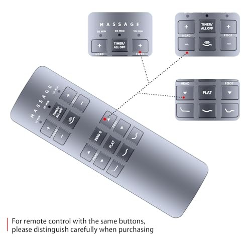 RF258C 77391 Replacement Adjustable Bed Remote Control for Serta Motion ...