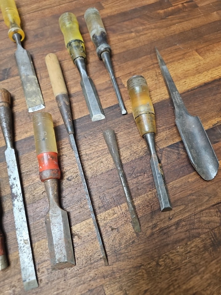 K188- Lot of Vintage Antique Wood Chisels | eBay