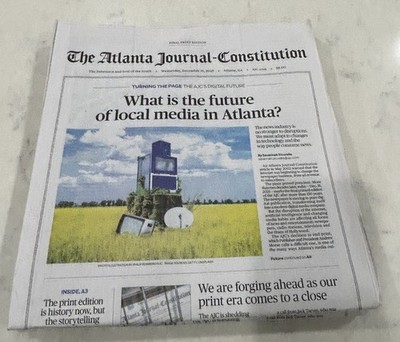 Atlanta Journal-Constitution AJC LAST Final PRINT Newspaper 12/31/2025 ...