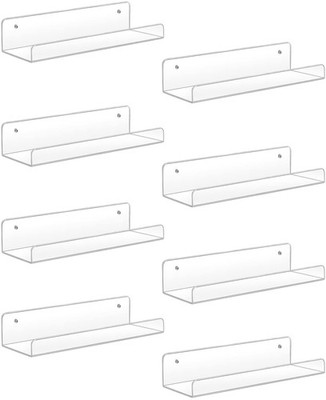 Acrylic Shelves,8 Pack 15 Inch Floating Wall Mounted Shelves, Funko Pop ...