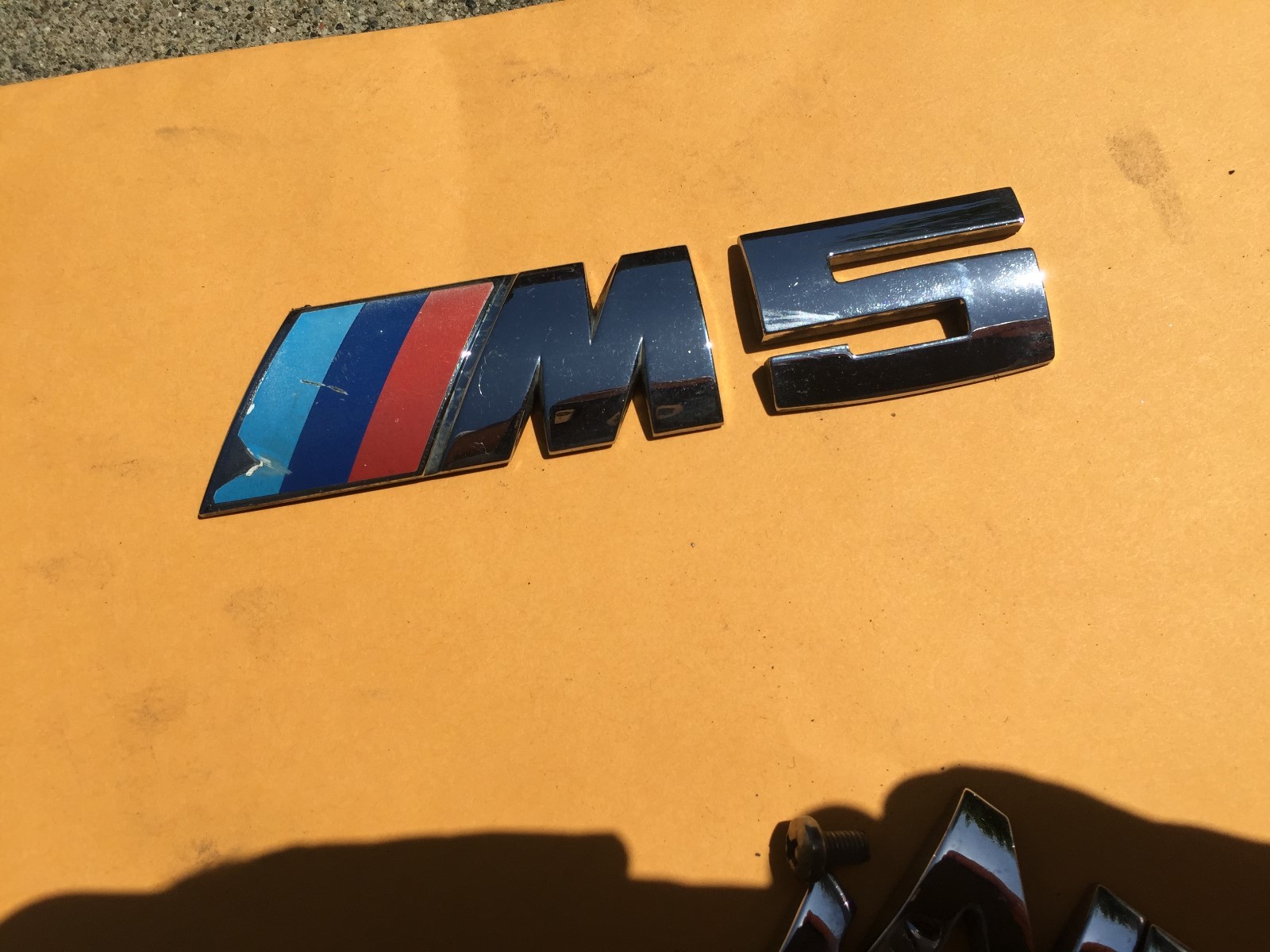 BMW OEM E39 E60 E34 E28 M5 trunk boot LOGO original EMBLEM BADGE USED ...