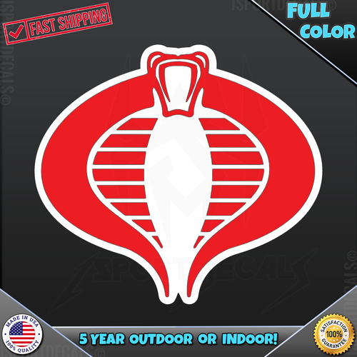 GI JOE Cobra Enemy Logo 1980's Cartoon 157 Car Truck SUV VINYL DECAL ...