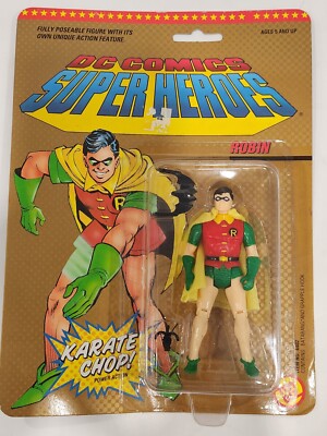 DC COMIC SUPER HEROES KARATE CHOP ROBIN ACTION FIGURE TOY BIZ 1989 MOC ...