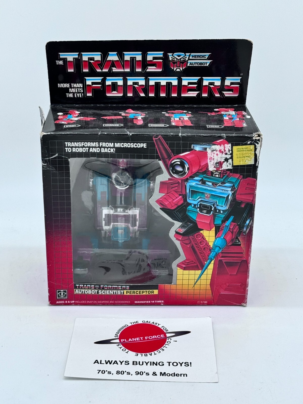 1985 Perceptor Complete With Box & Front Bubble Insert G1 Transformer ...