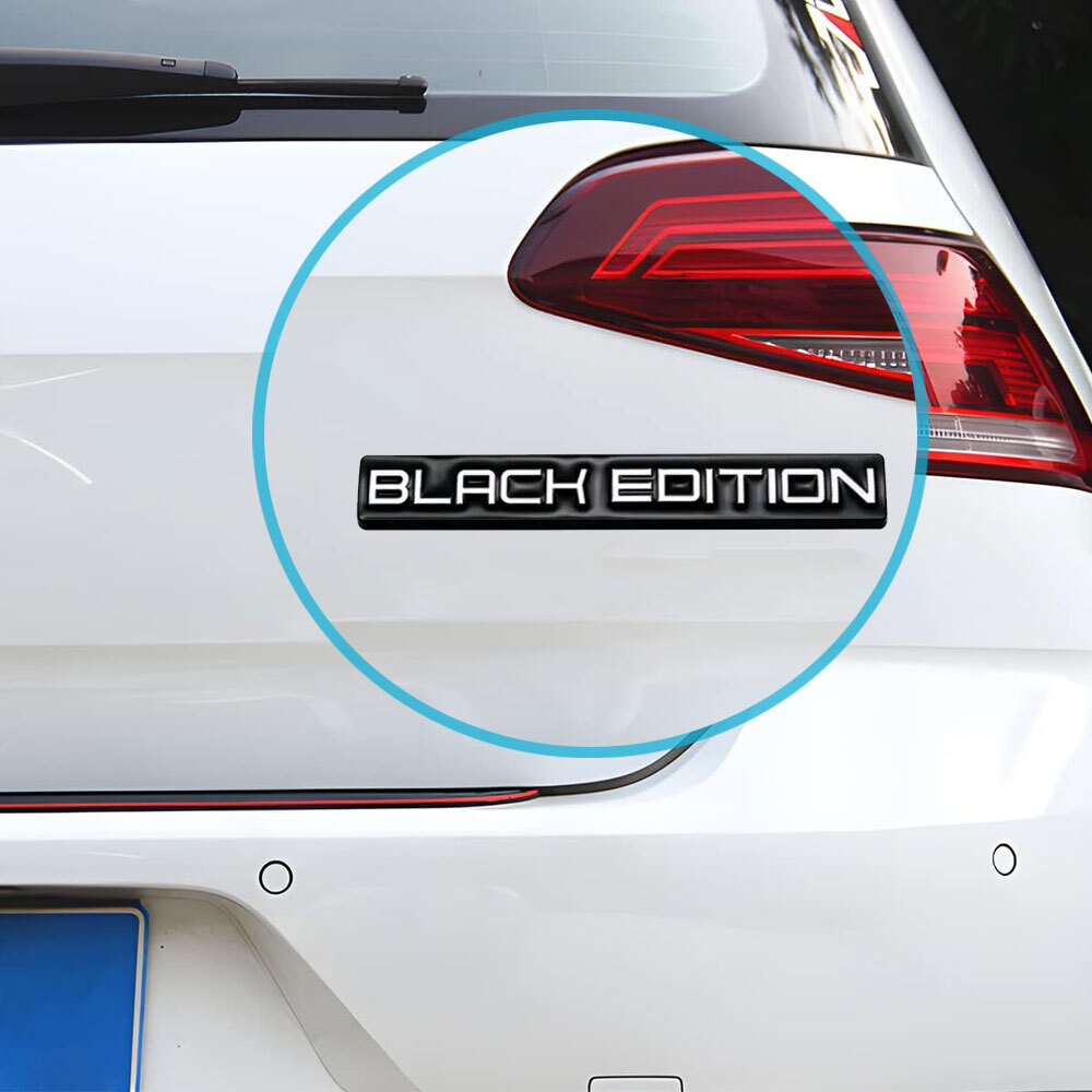 Black Edition Logo Emblem Badge Car Trunk Sticker Car Interior Decal ...