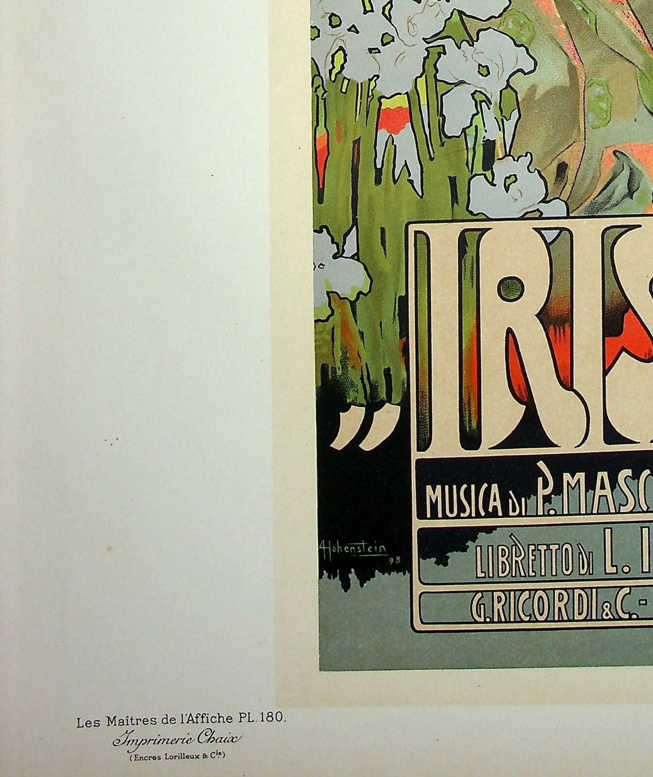 Hohenstein: Iris, Opéra-comique, Lithografie Originell Unterzeichnet ...