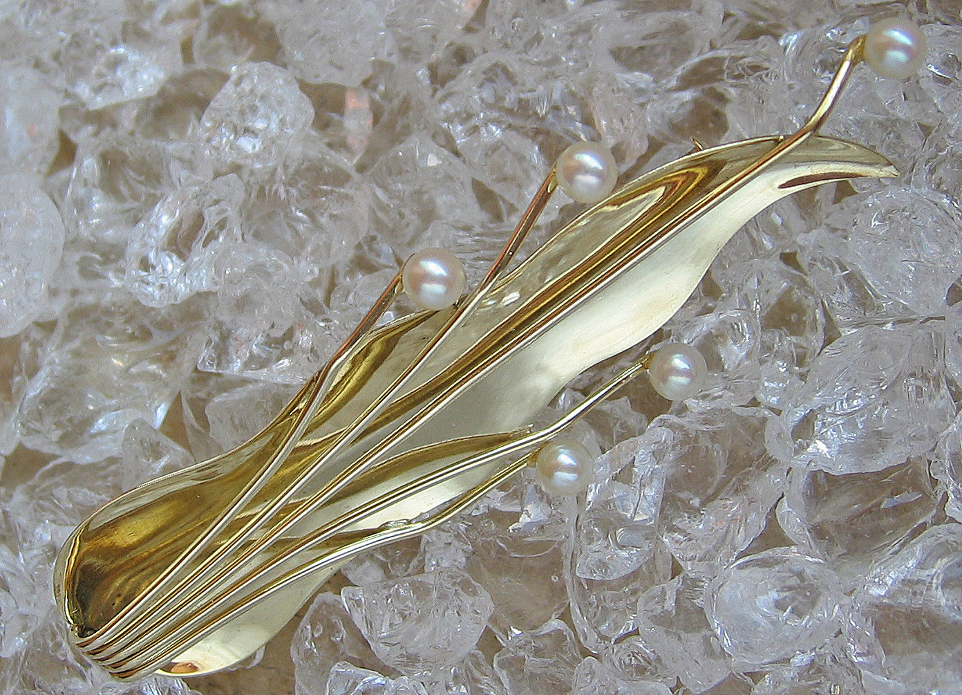 Pearls ♦️Antik Brosche in aus Gold Perlen Brosche Designer mit Perle ...