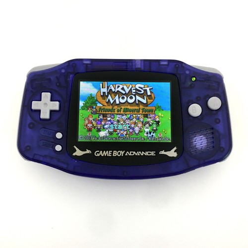 Clear Blue Gameboy Advance GBA Console W/AGS-101 Backlight Screen Mod ...