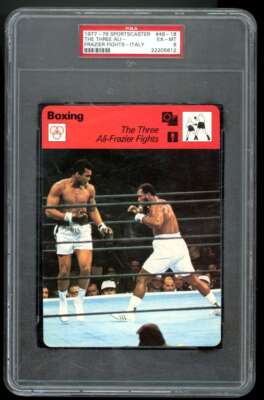 Joe Frazier / Muhammad Ali Card 1977-79 Sportscaster Italy #46 PSA 6 ...