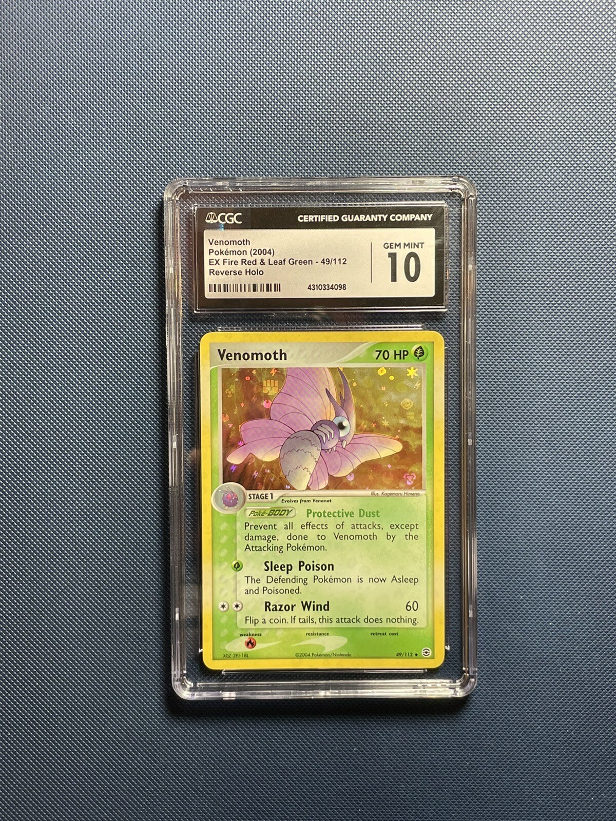 CGC 10 GEM MINT Venomoth Reverse Holo 49/112 FireRed & LeafGreen | eBay