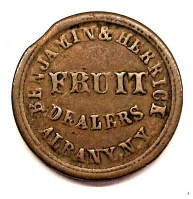 1863 Benjamin&Herrick Fruit Dealer Albany, New York NY10A-4a R2 Civil ...