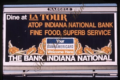 La Tour Indianapolis Restaurant Bank Billboard Sign 1970s 35mm Slide ...