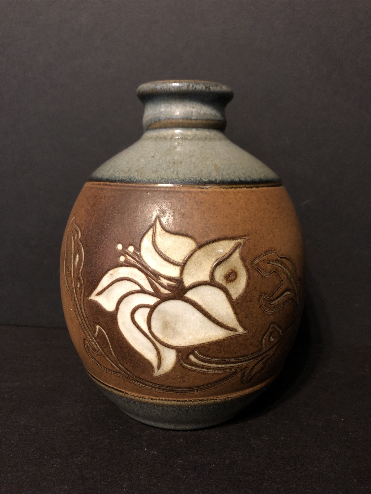 Lovely Pottery Craft USA Stoneware Studio Pottery Floral Vase Compton ...