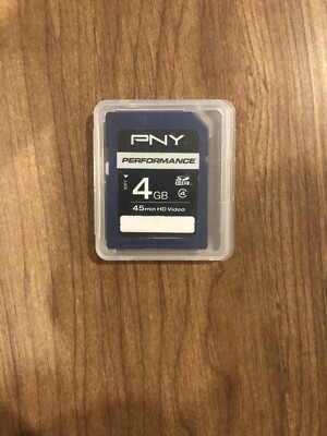 PNY Performance 4 GB SDHC card Class 4 (45 min HD Video) with case | eBay