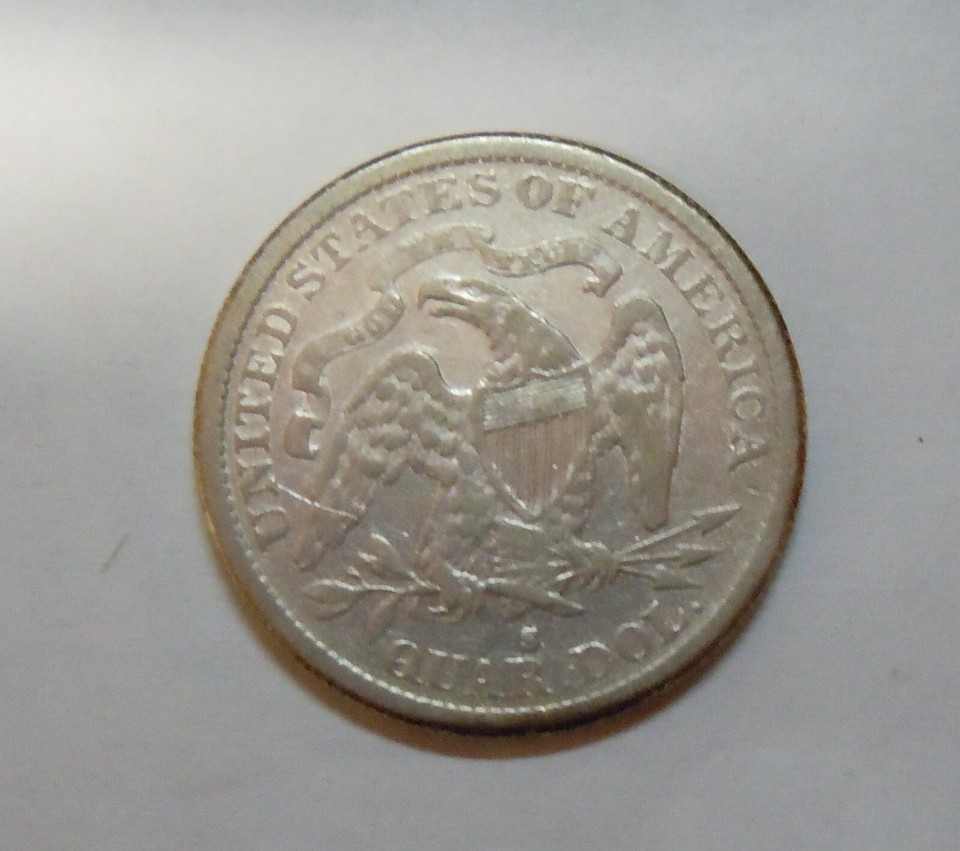 1891 S Seated Liberty Quarter- VF-Very Fine-cleaned-affordable type set ...