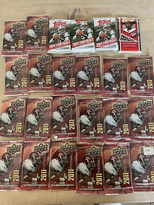 Lot Of 24 2011 Factory Sealed NFL Football Packs - Upper Deck Topps | eBay