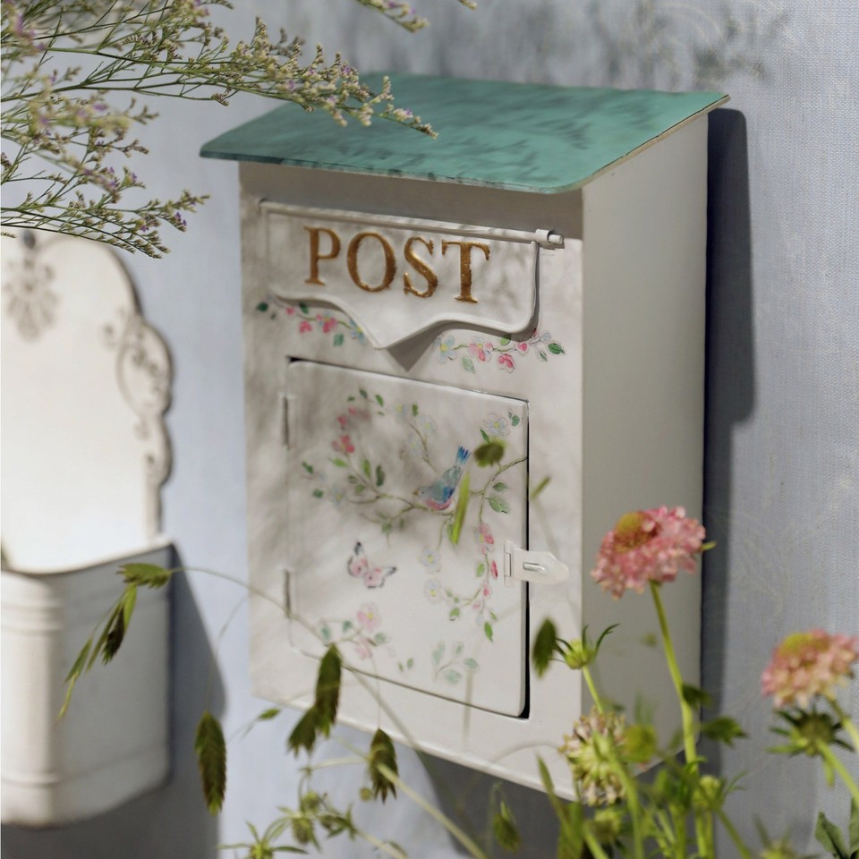 Vintage Rustic Letter Box Post Box Wall Mounted Decorative Metal ...