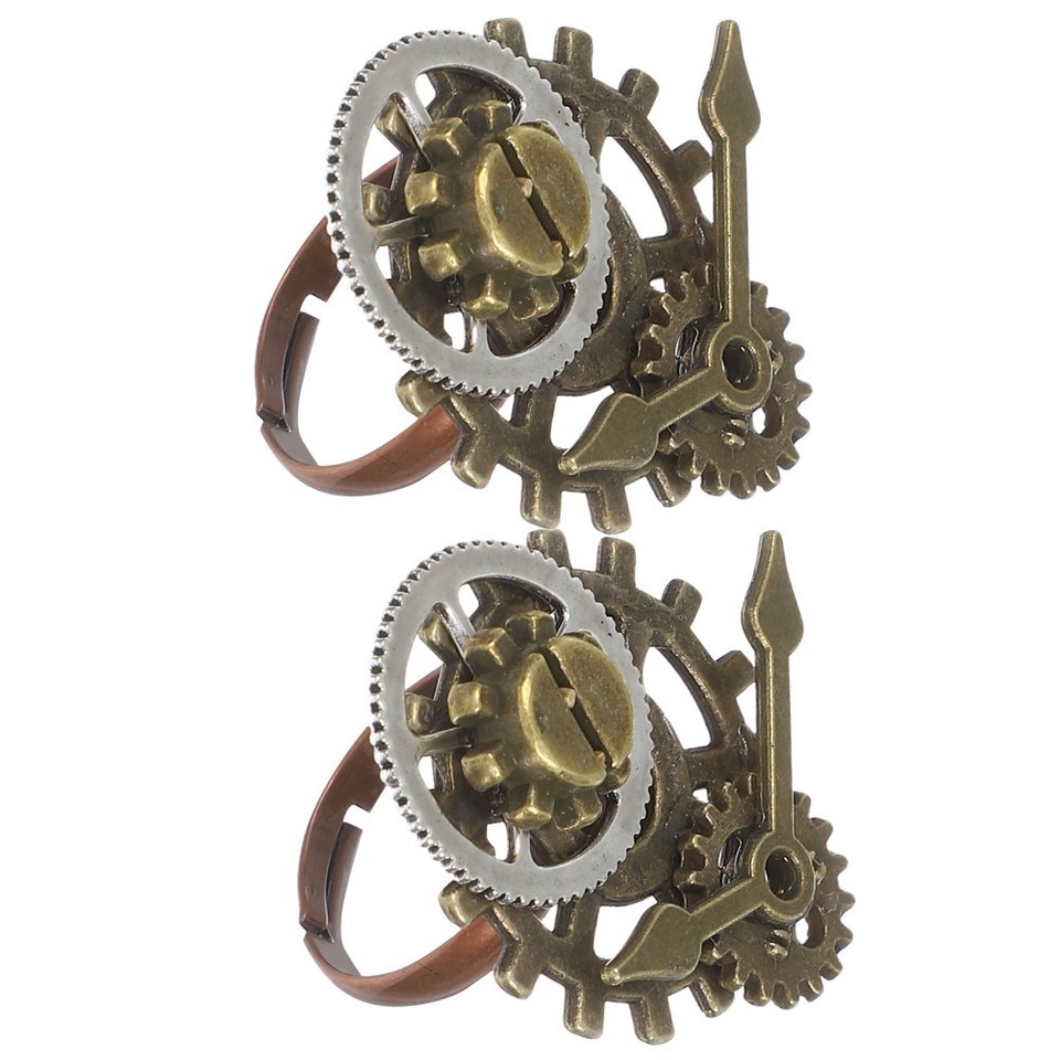 6 PCS Stylish Delicate Alloy Creative Clock Gear Finger | eBay UK