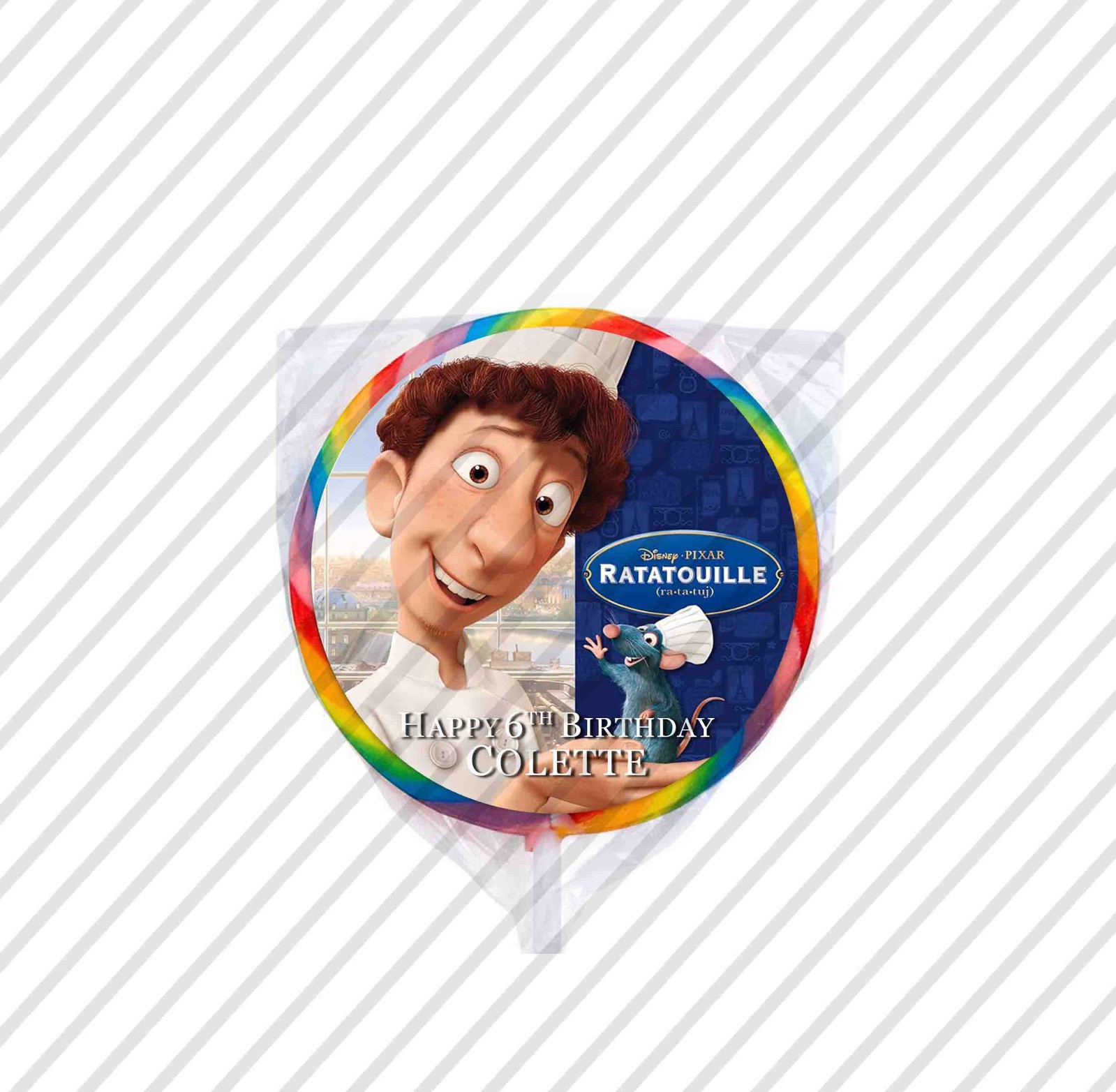 24 Ratatouille 1.67" Sticker Labels for Bag Party Favor Remy Rat Cook ...