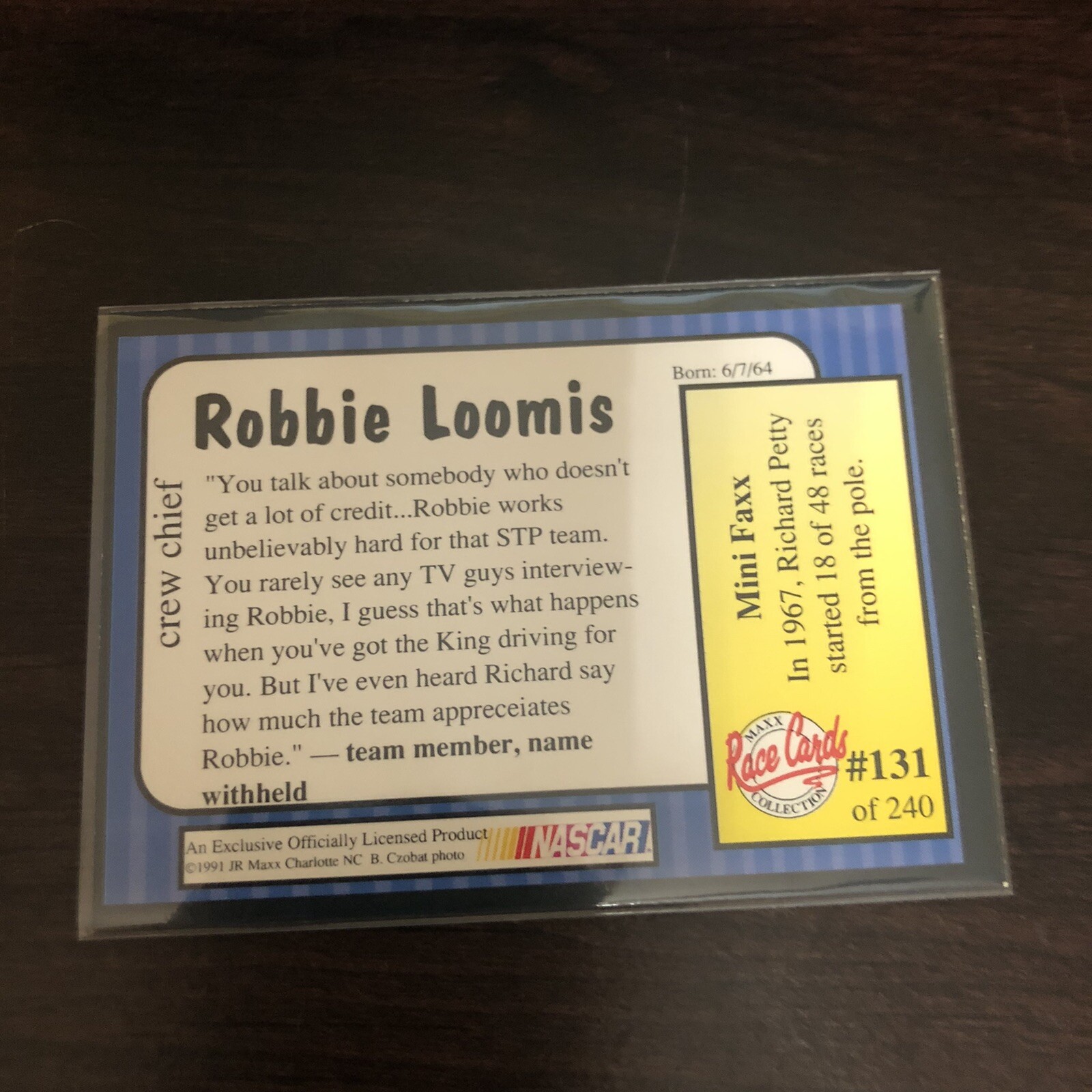 1991 Maxx Collection - #131 Robbie Loomis (RC) for sale online | eBay
