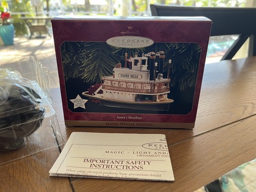 Hallmark Keepsake Ornament ~ Santa’s Showboat Magic Light Motion Music ...