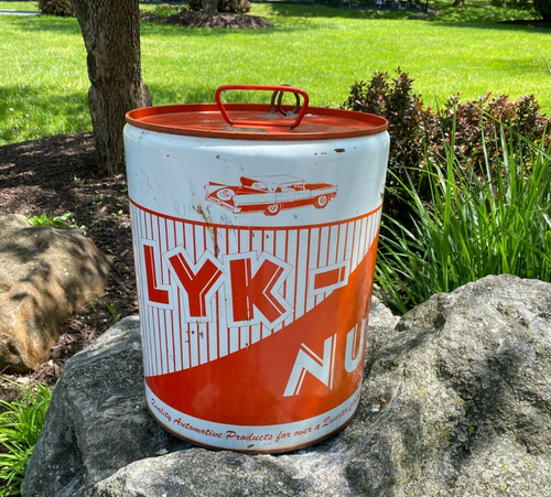Vintage Lyk-Nu Tire Shine Polish NY Five 5 Gallon Can Plymouth ...