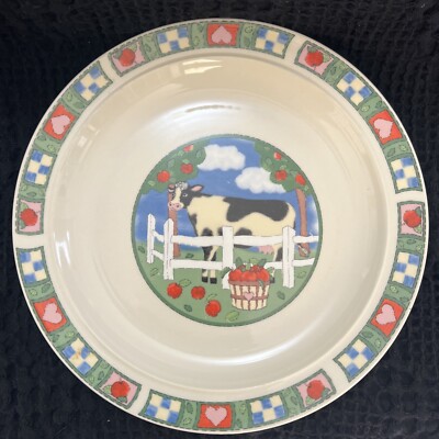 Gibson Stoneware Barnyard Replacement Dinner Plate Cow Farm | eBay