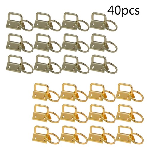 40 Pcs/Set Keychain Hardware Set DIY Wristlet Keychain Bag Wristlet ...