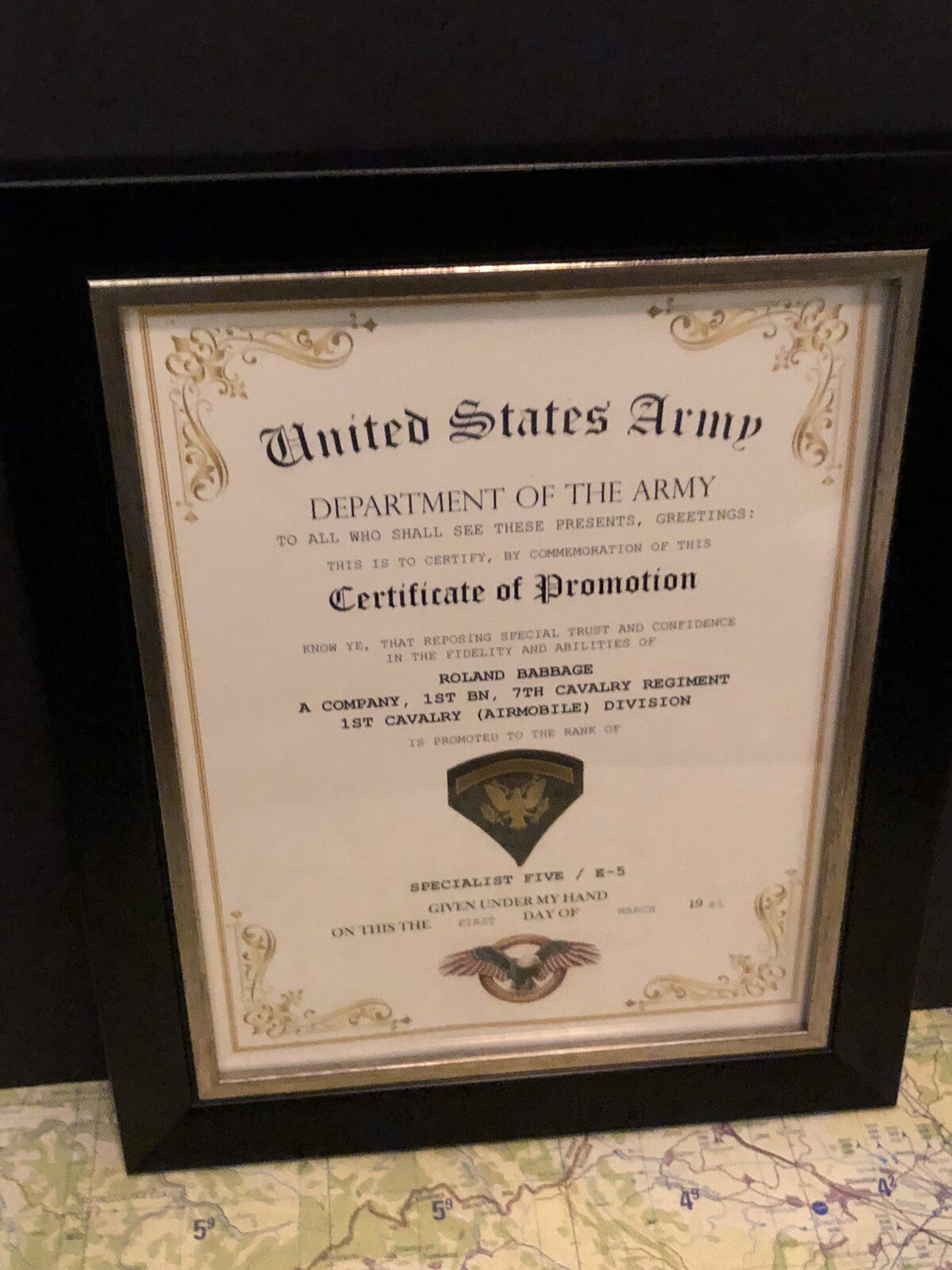 SPECIALIST FIVE / SPC-5 (E-5) U.S. Army ~ Commemorative Promotion ...