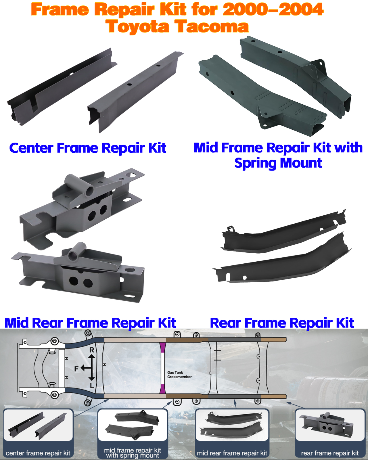 Frame Repair Kit for 2000-2004 Toyota Tacoma | eBay