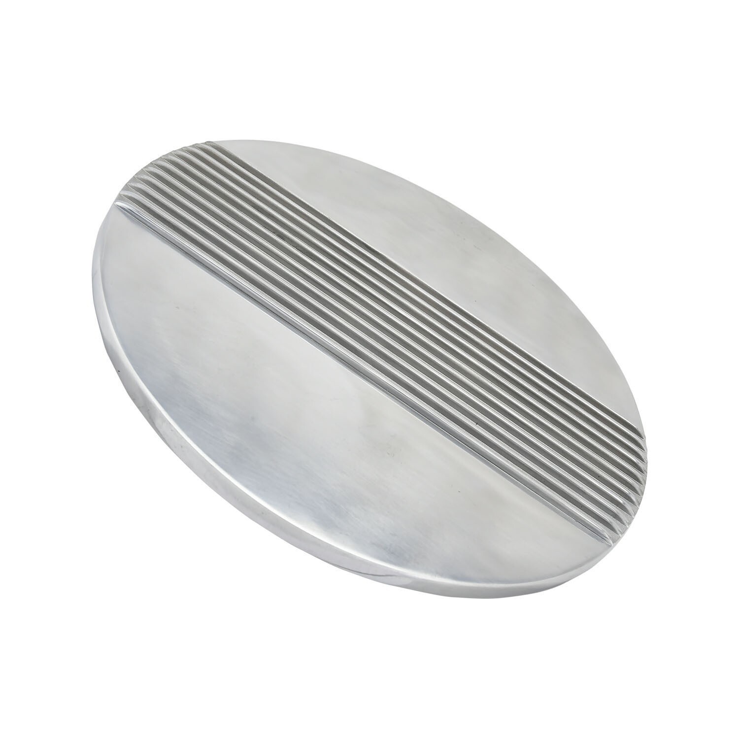 Retro Cast Aluminum 14 Inch Round Finned Air Cleaner Top Lid, Polished ...