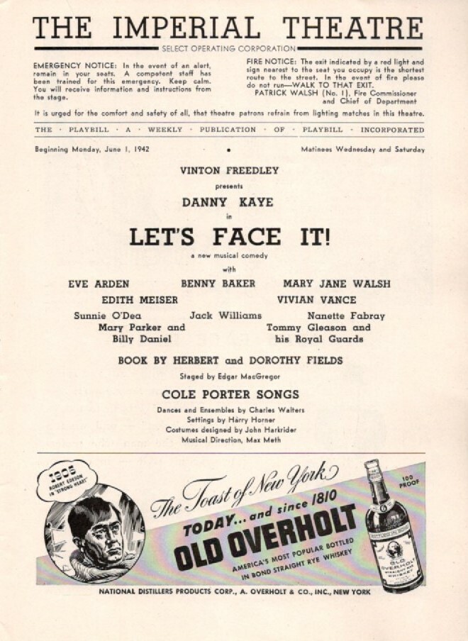 Danny Kaye "LET'S FACE IT!" Cole Porter / Eve Arden / Vivian Vance 1942 ...