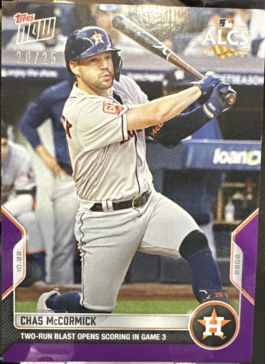 2022 Topps Now - ALCS Chas McCormick #1120 Purple /25 (RC) for sale ...