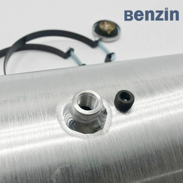 Aluminum Gas Tank / Fuel Tank End Fill 1/4 NPT Outlet 6 Gallon 8 x28 ...