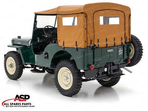 Jeep Willys CJ2A CJ3A CJ3B CJ5 Canvas Soft Top Fits on Civil Bow Frame ...