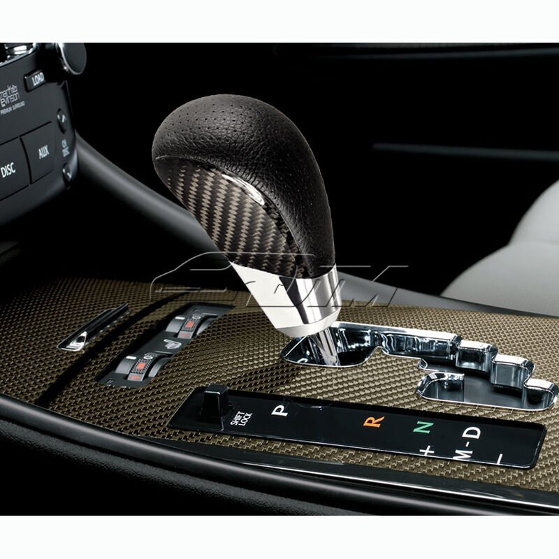 PVC Leather / Real Carbon Fiber Automatic Gear Stick Shift Shifter Knob ...