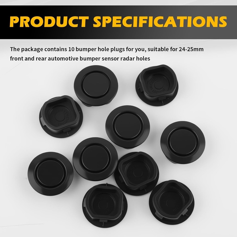 10PCS Durable Nylon Bumper Hole Plugs for Car Parking Sensor Protection ...