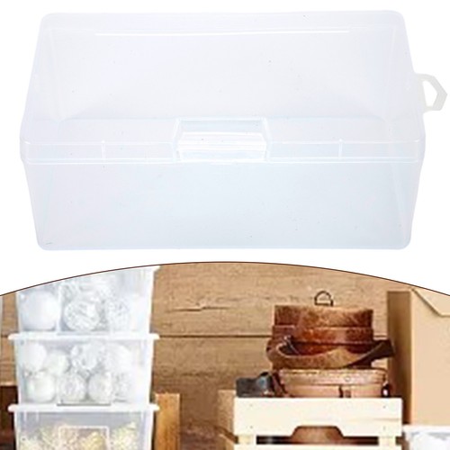 Plastic Storage Box Transparent With Lid Collection Container Organiser ...