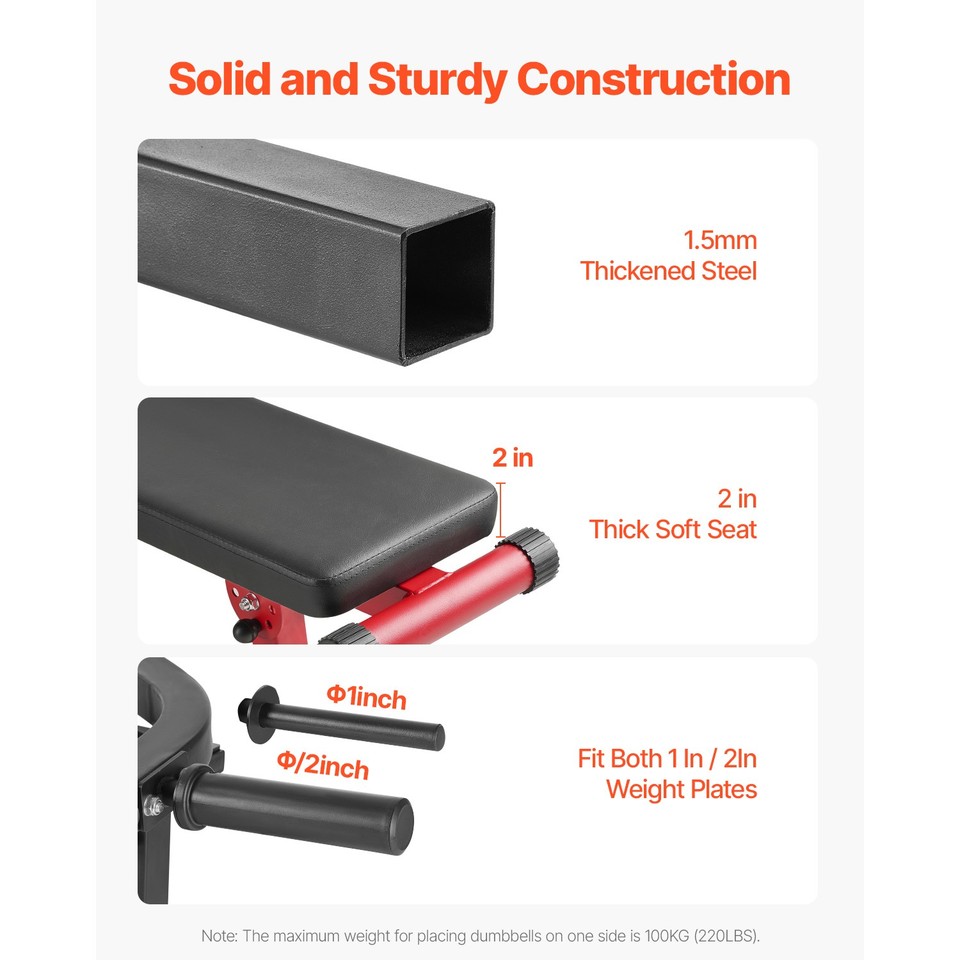 Uimoso 450 LBS Chest Press Machine Adjustable Bench Press Flat Incline ...