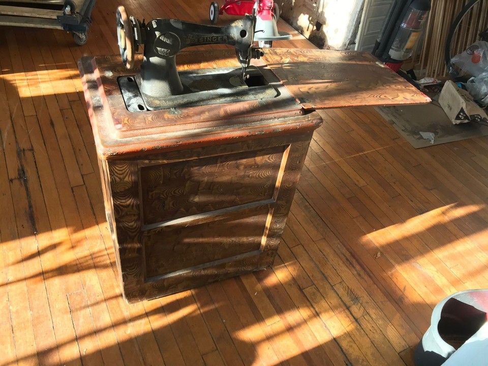 Rare Antique Early 1900 Vintage Singer Wooden Desk Sewing Machine ...