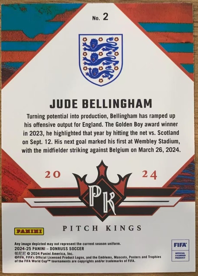 2024 Panini Select FIFA Jude Bellingham Base Set FIFA - Field Level #2 ...