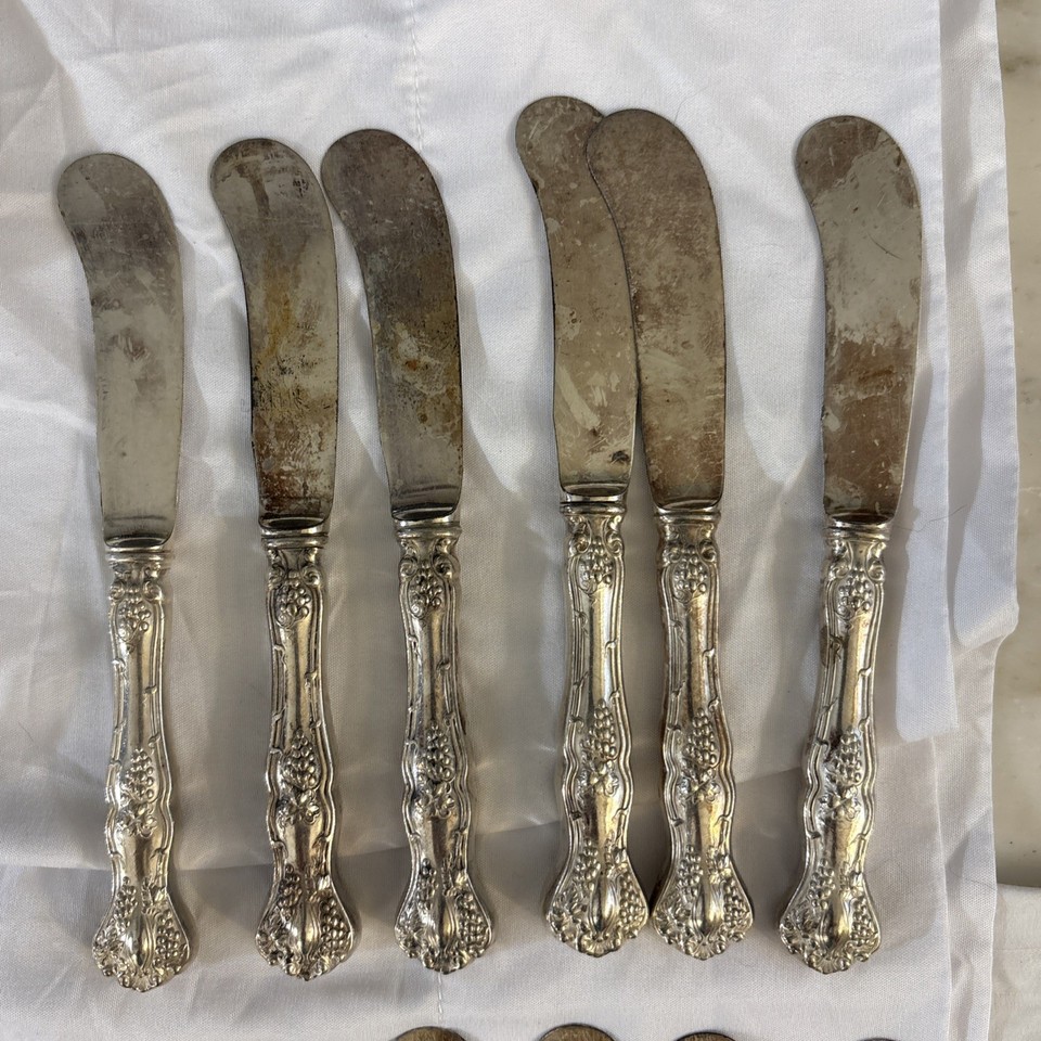 Vintage Grape 1847 Roger's Bros. Silverplate Set Of 91 Pieces Serving ...
