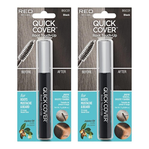 RED by KISS Quick Cover Root Touch Up Rescue (Black 2 Pack), Mascara ...