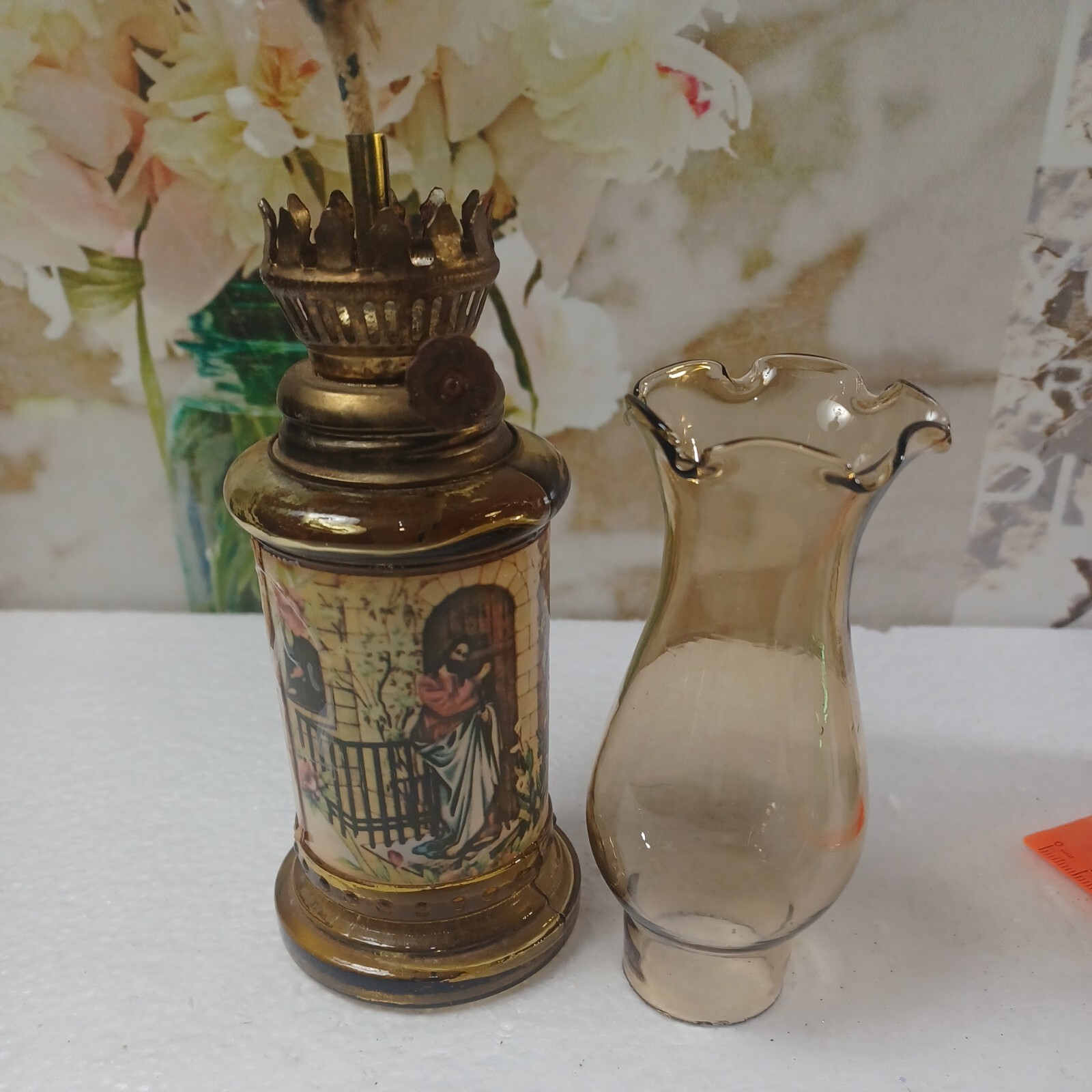 Christ Knocking on door Base Oil Lantern Kerosene Lamp Fluid 9" Honk ...