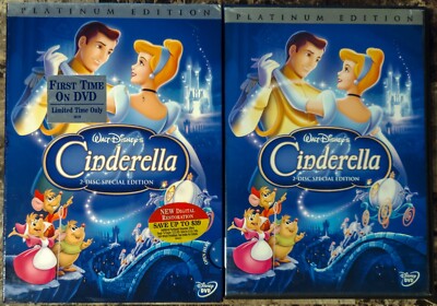 Cinderella DVD 2-Disc Set Special Platinum Edition w Gatefold Slipcover ...