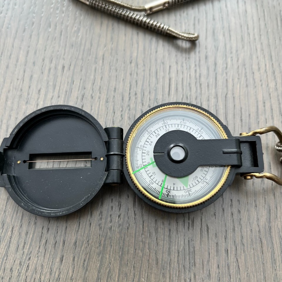 Vintage Black Japan Engineer Directional Lensatic Compass | eBay