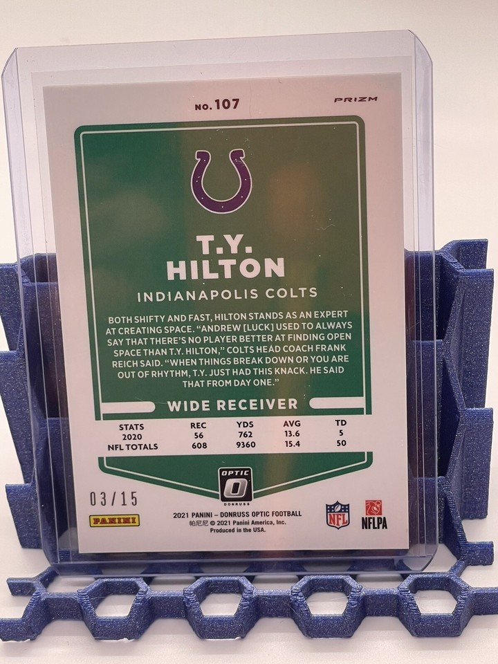 2021 Panini Donruss Optic Purple TY Hilton /15 | eBay
