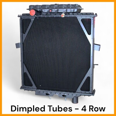 Truck Radiator Fits Peterbilt 379 4 Row Increased Cooling Dimpled Tube ...