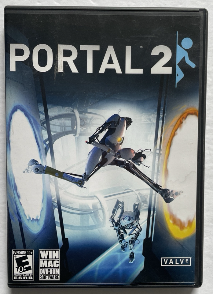 Portal 2 PC Windows Mac Valve Computer Game 2011 Disc Valve CIB MINT ...